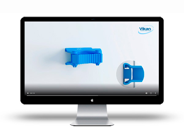 Hygienic Hi-Flex Wall Bracket System - Vikan