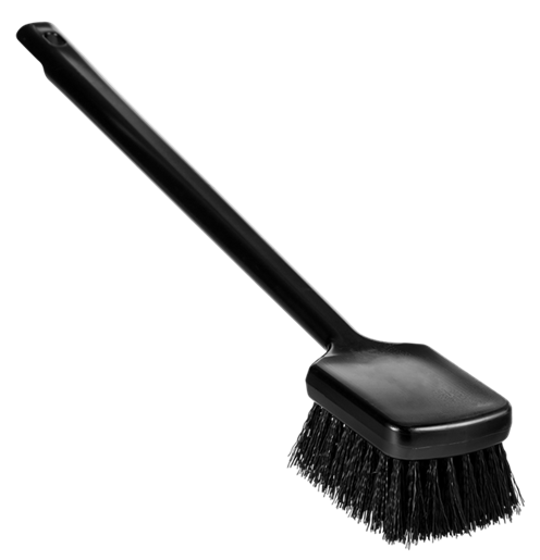 Hand Brush with Long Handle, 19.9", Stiff, Black 410819 | Vikan